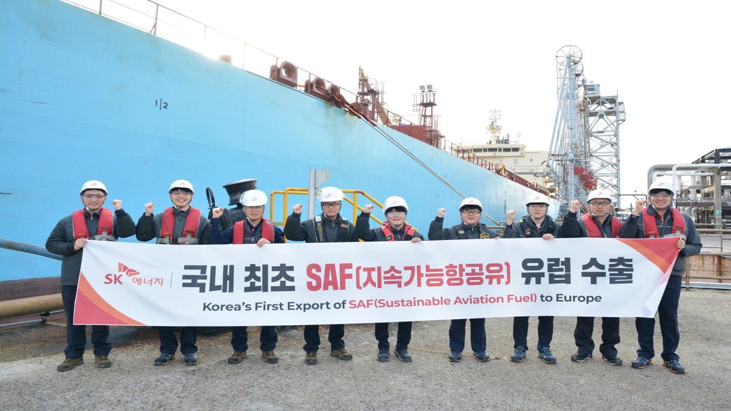 SK Energy announces first SAF export to Europe